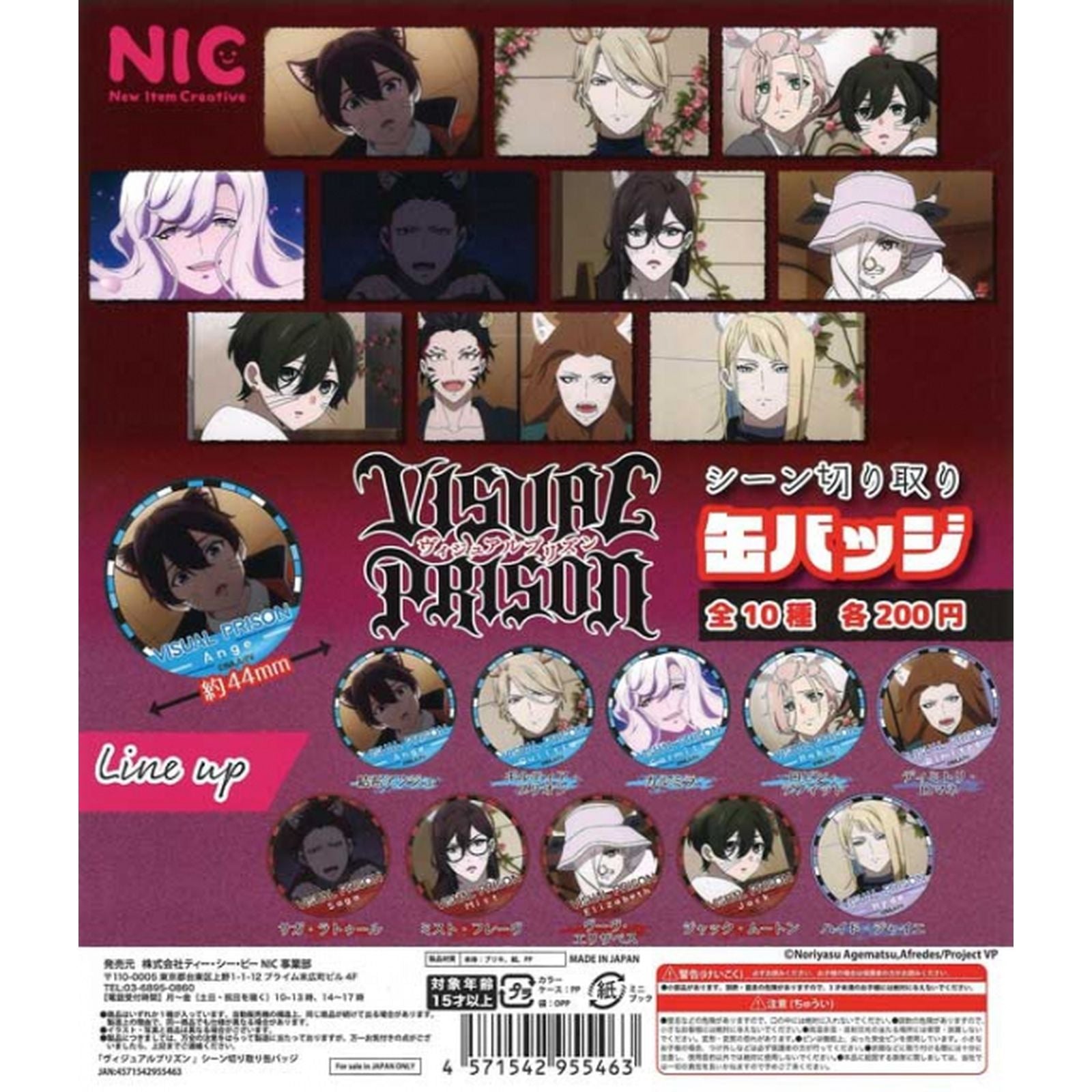 Visual Prison Pin Badge - 50 pc assort pack